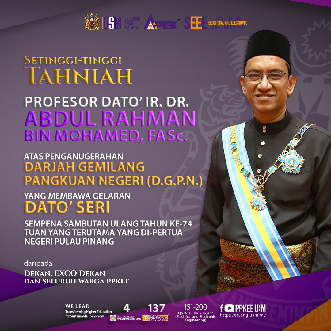 Setinggi-tinggi Tahniah Kepada Profesor Dato' Seri Ir. Dr. Abdul Rahman Mohamed, FASc. Atas ...